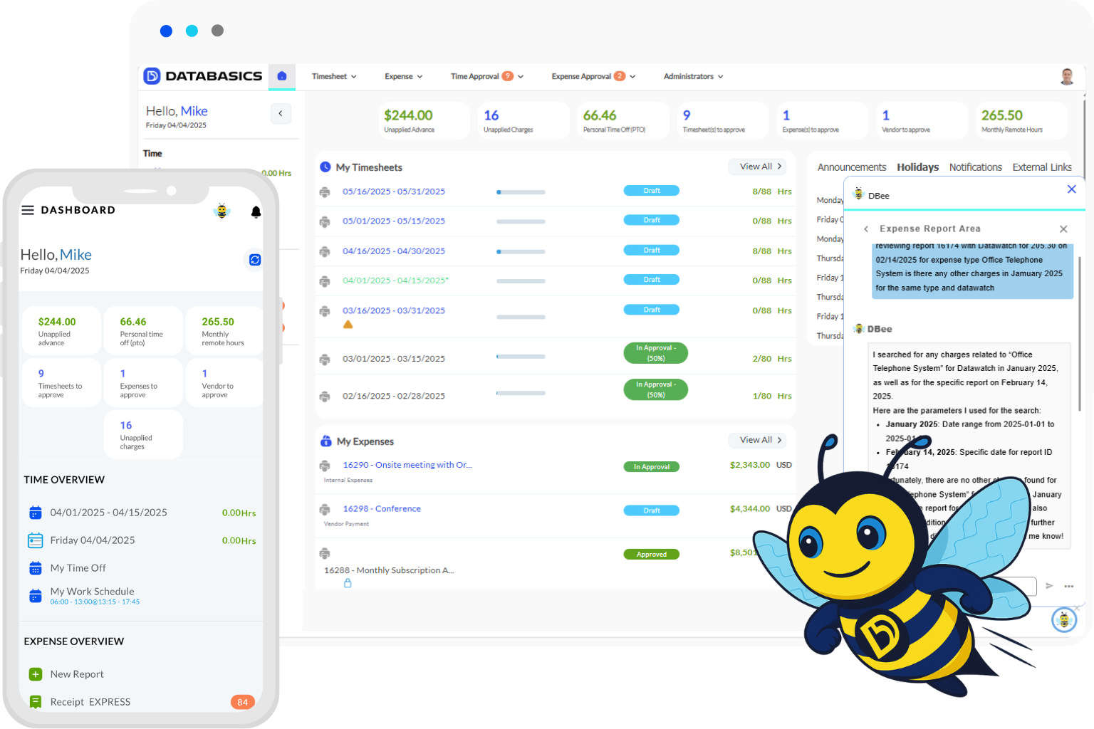 Enterprise Time & Expense Management Software | DATABASICS